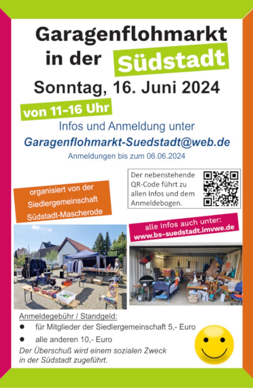 Garagenflohmarkt in der Südstadt am 16.06.2024 – Bürgergemeinschaft ...